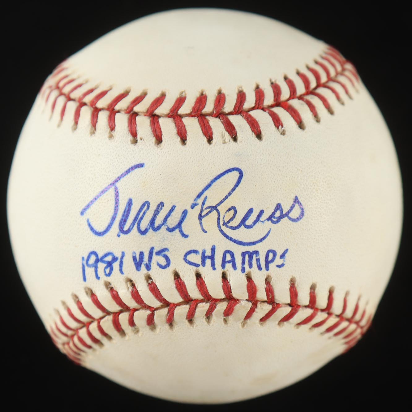 Jerry Reuss Signed ONL Baseball Inscribed "1981 WS Champs" (Beckett ...
