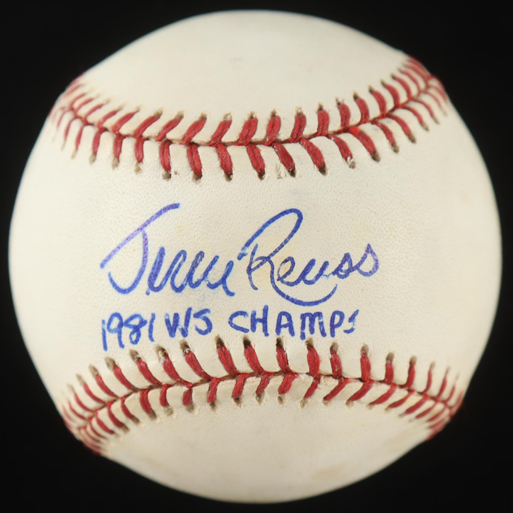 Jerry Reuss Signed ONL Baseball Inscribed "1981 WS Champs" (Beckett ...