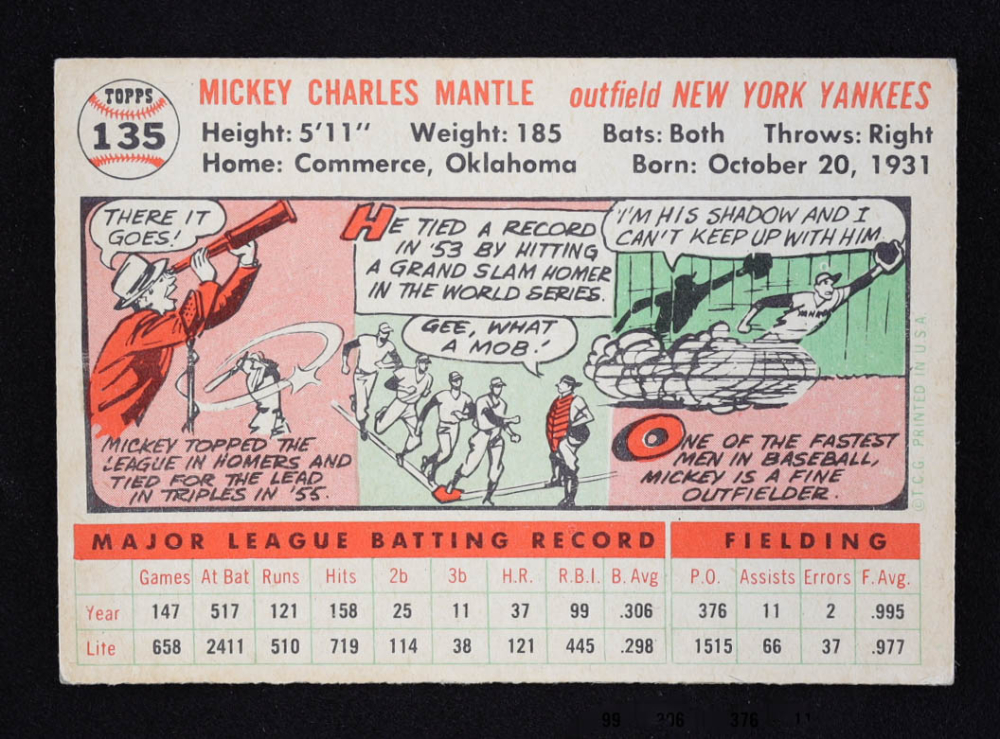 Mickey Mantle 1956 Topps #135 | Pristine Auction