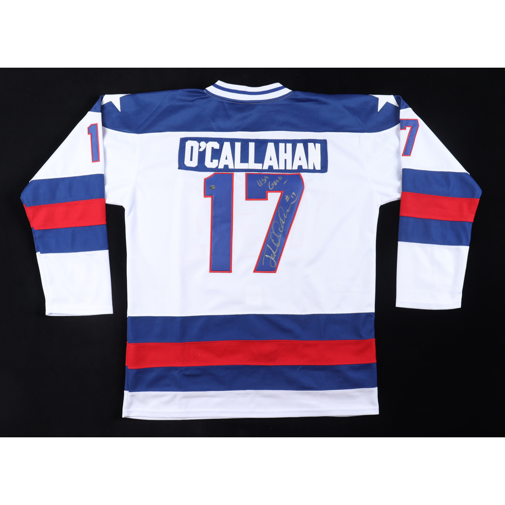 Jack O'Callahan Signed "Miracle on Ice" Jersey Inscribed "USA Gold ...