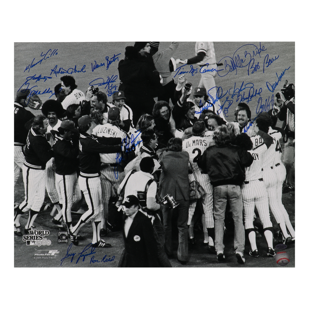 1980 Phillies "World Series Celebration" 16x20 Photo Signed by (20 ...