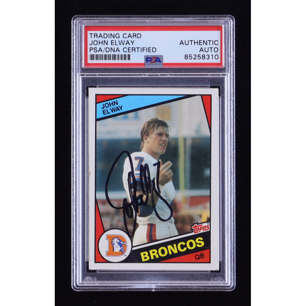 John Elway Signed 1984 Topps #63 RC (PSA) | Pristine Auction