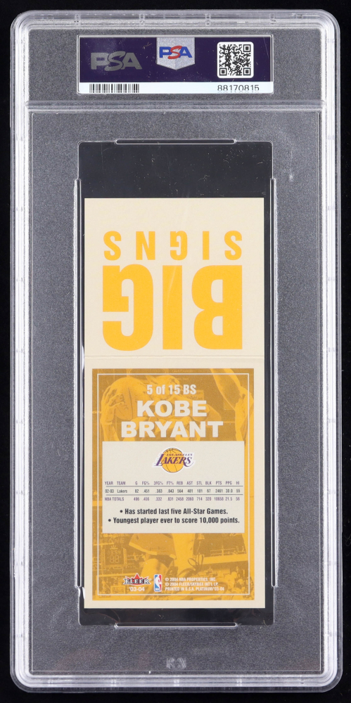 Kobe Bryant 2003-04 Fleer Platinum Big Signs #5 (PSA 5) | Pristine Auction