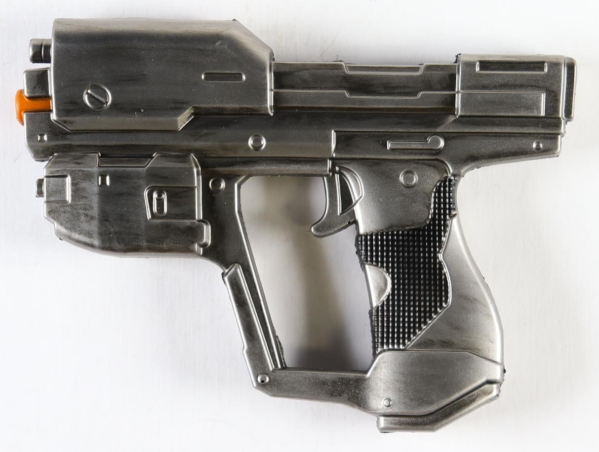 Steve Downes Signed "Halo" Magnum Pistol Prop Inscribed "Master Chief ...