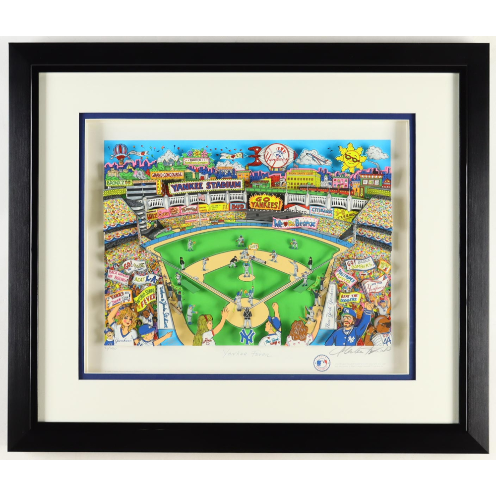 "Yankee Fever" 1997 LE Custom Framed 3D Paper Artwork Signed By Charles ...