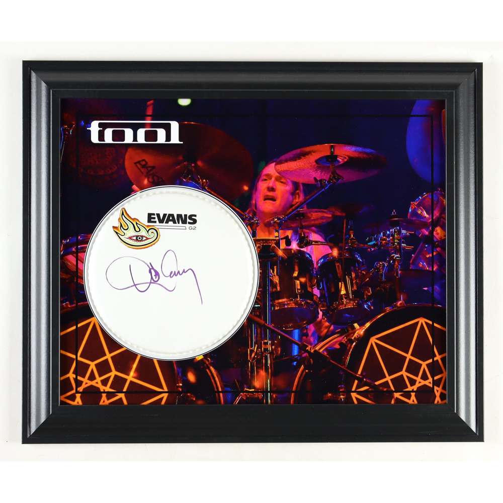 Danny Carey Signed Custom Framed Drumhead Display (Autograph Pros ...
