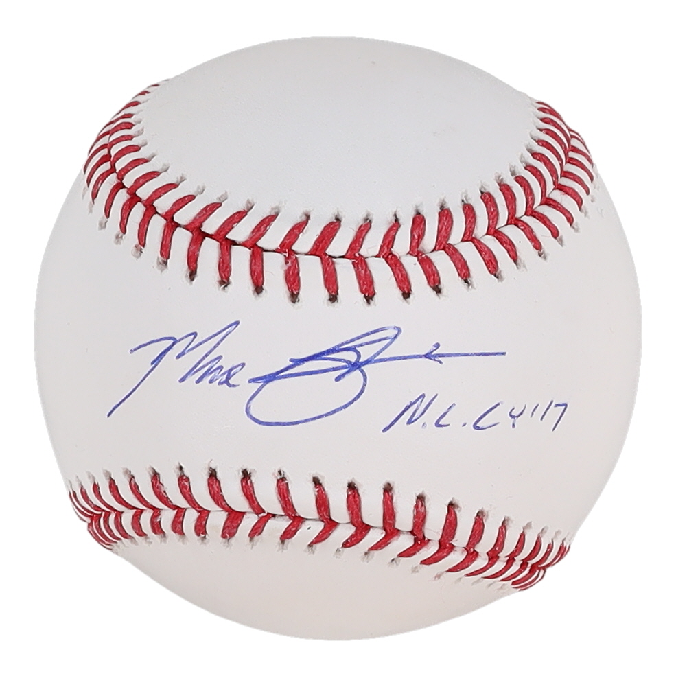 Max Scherzer Signed OML Baseball Inscribed "N.L. CY 17" (MLB ...