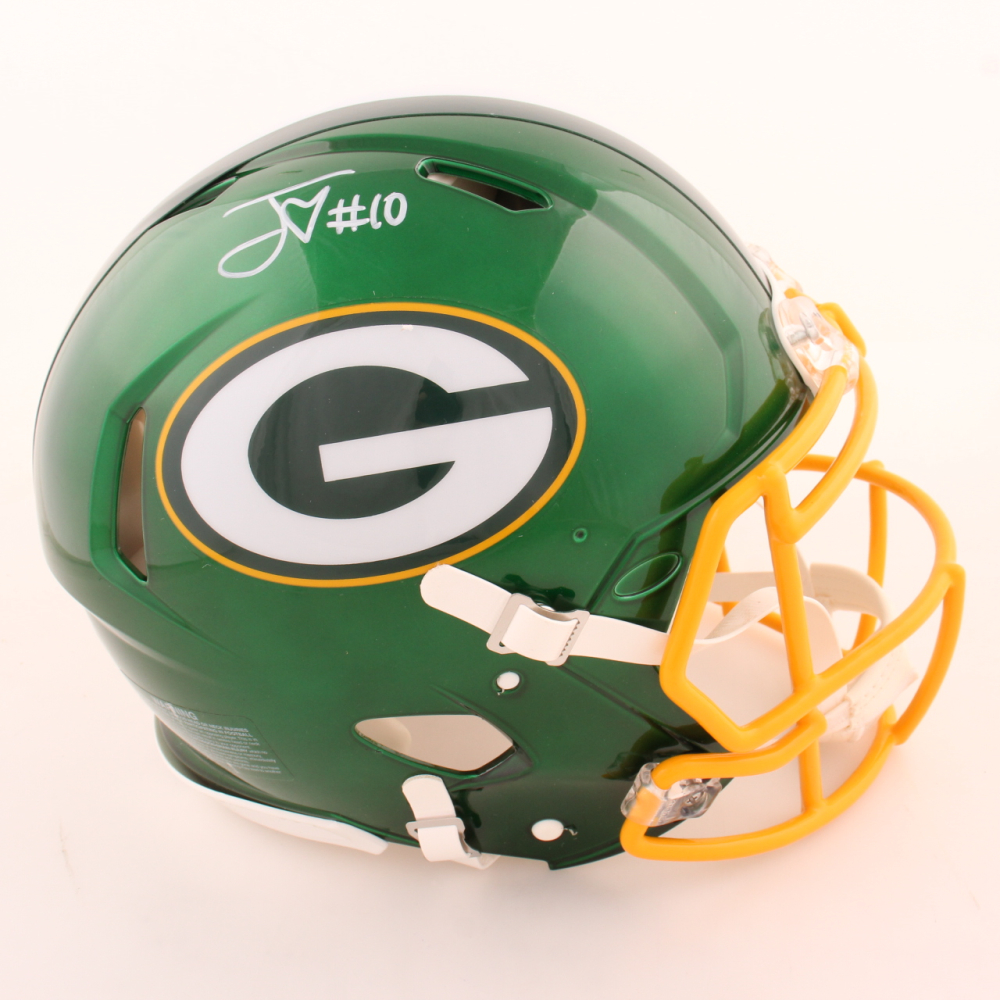 Jordan Love Signed Packers Full-Size Authentic On-Field Flash Alternate ...