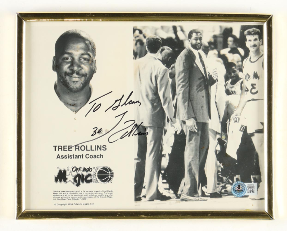 Tree Rollins Signed Magic Custom Framed Photo (Beckett) | Pristine Auction