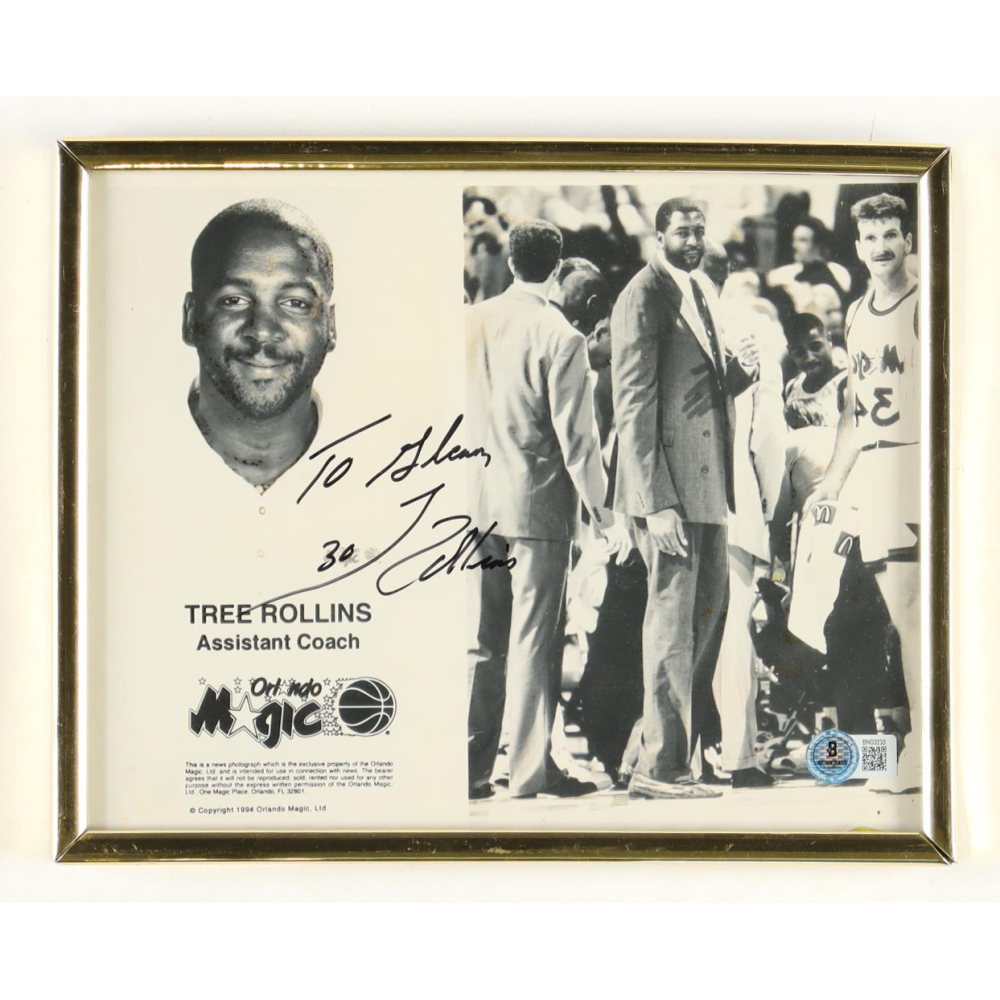 Tree Rollins Signed Magic Custom Framed Photo (Beckett) | Pristine Auction