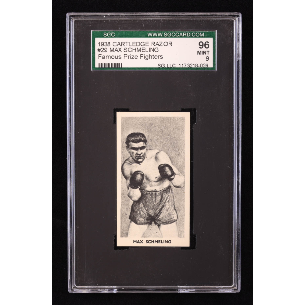 Max Schmeling 1938 Cartledge Razors Famous Prize Fighters #29 (SGC 9 ...