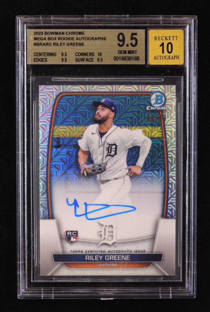Riley Greene 2023 Bowman Chrome Mega Box Rookie Autographs #BRARG #42/ ...
