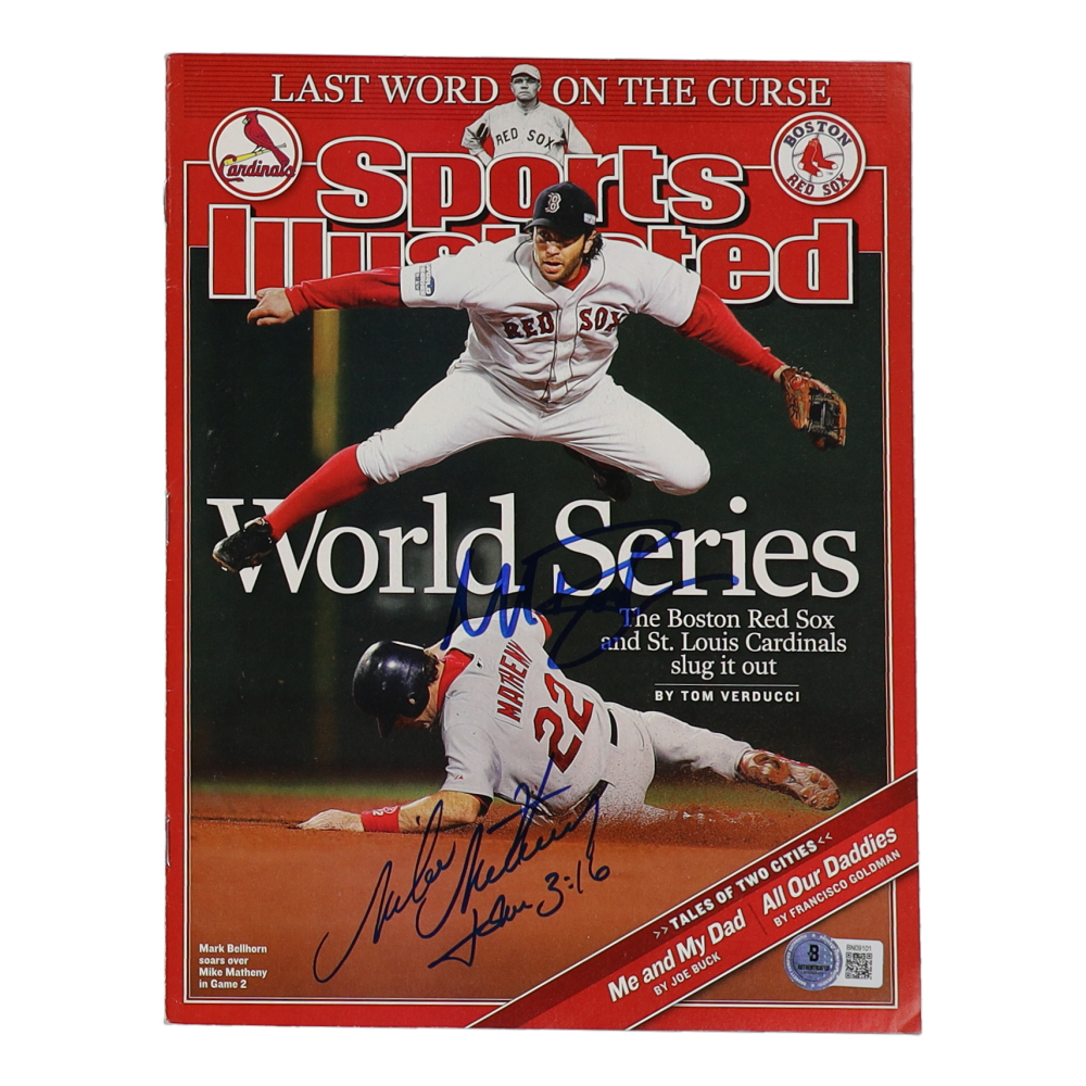 Mark Bellhorn & Matt Matheny Signed Sports Illustrated Magazine ...