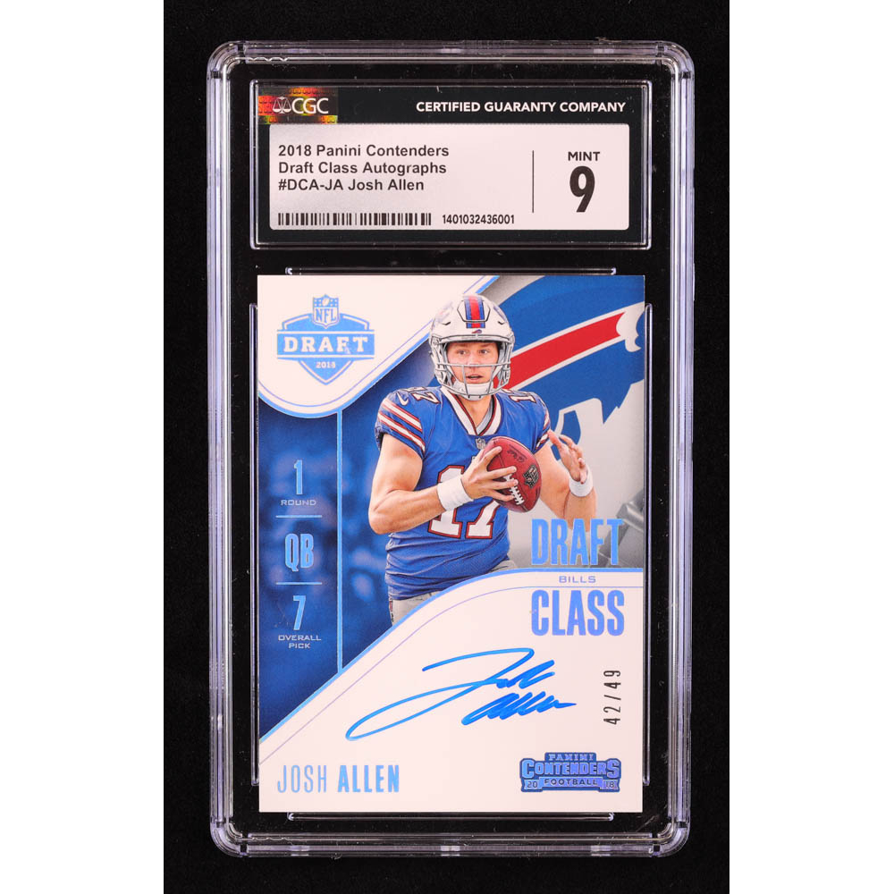 Josh Allen 2018 Panini Contenders Draft Class Autographs #5 #42/49 (CGC ...