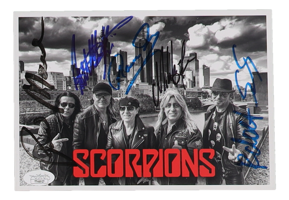 "Scorpions" 5x8 Photo Signed By Mikkey Dee, Matthias Jabs, Klaus Meine ...