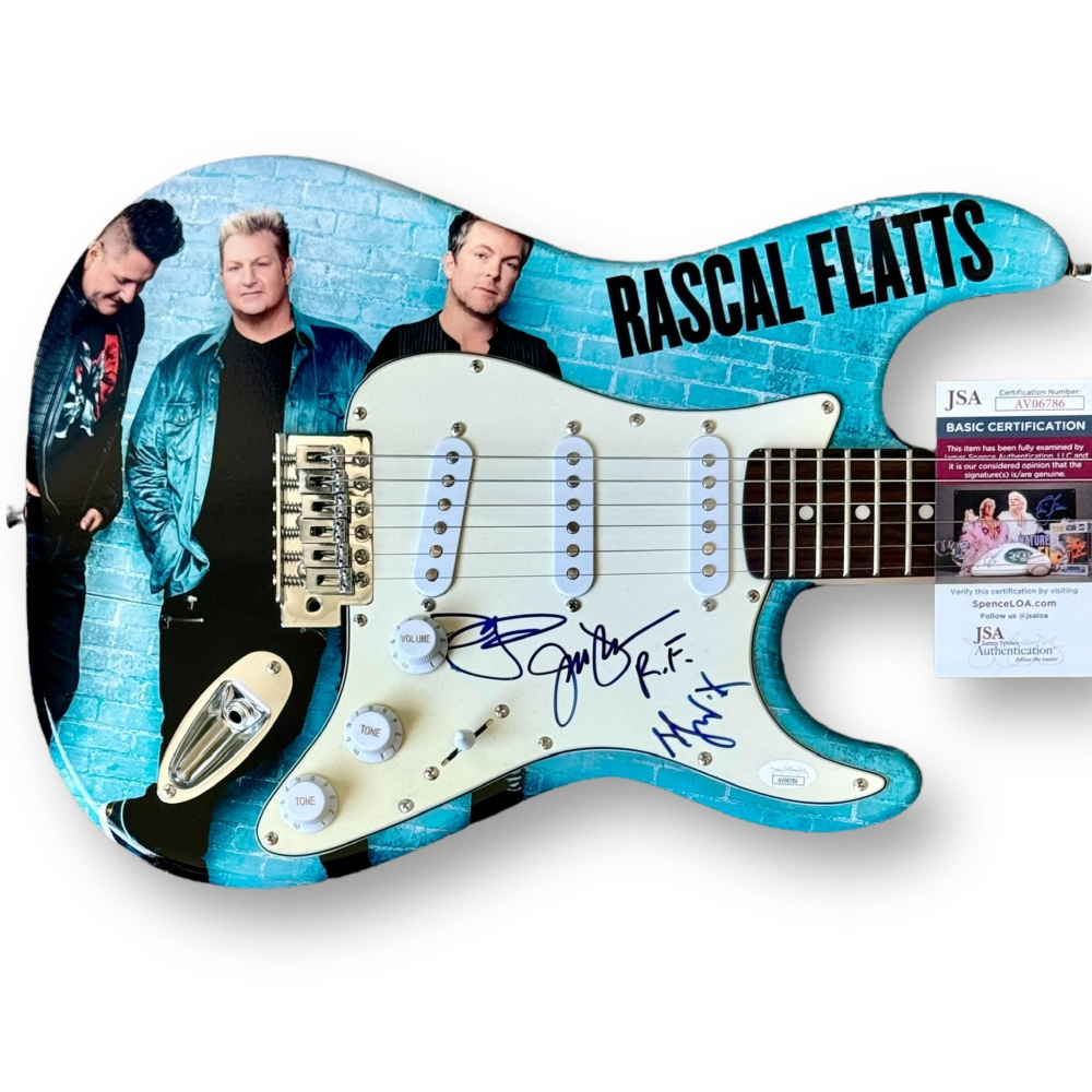 Rascal Flatts Custom 39" Electric Guitar Multi-Signed by (3) with Joe ...
