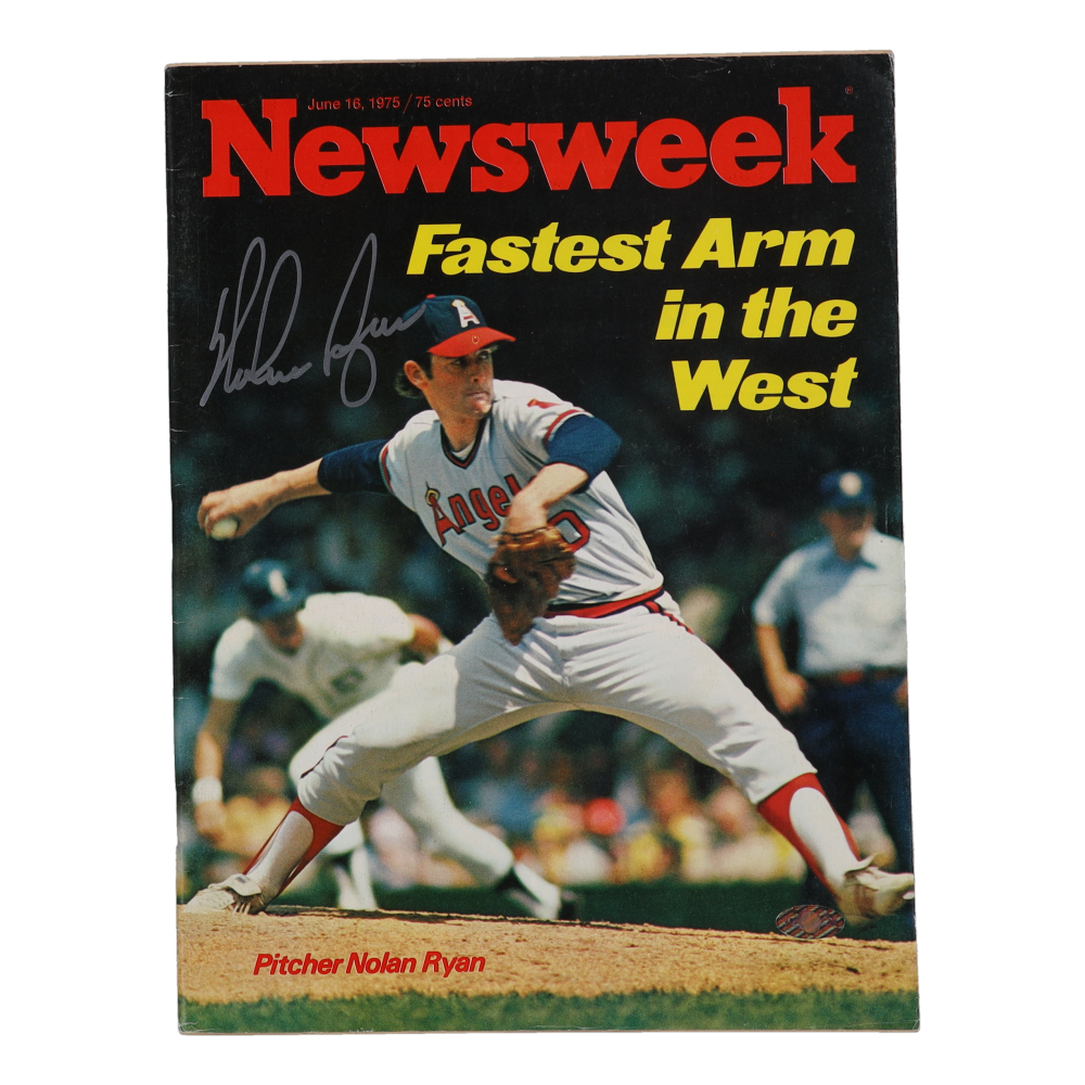 Nolan Ryan Signed 1975 Newsweek Magazine (Ryan) | Pristine Auction