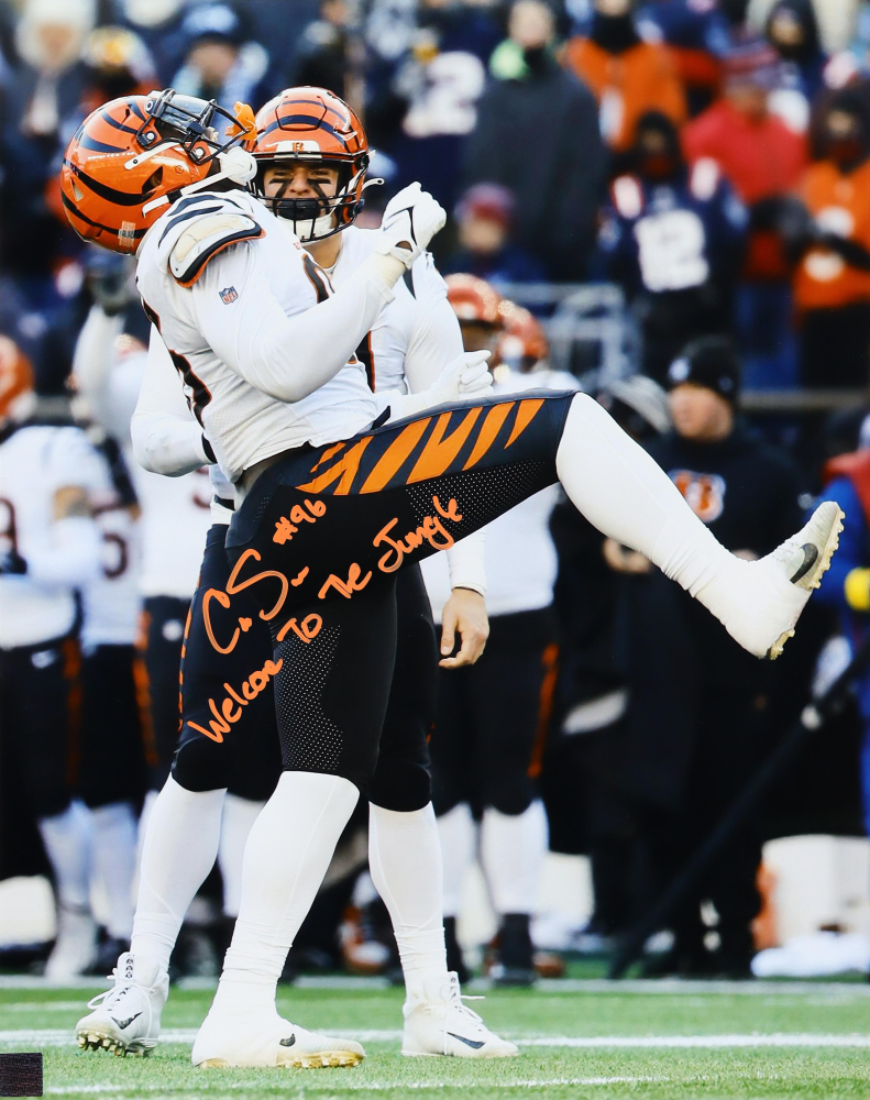 Cam Sample Signed Bengals 16x20 Photo Inscribed "Welcome To The Jungle ...