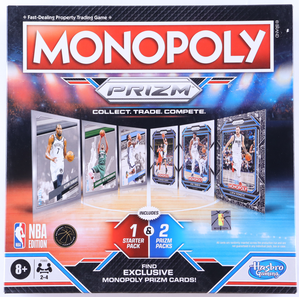 Monopoly Prizm NBA Edition Board Game With Panini NBA Trading Cards ...