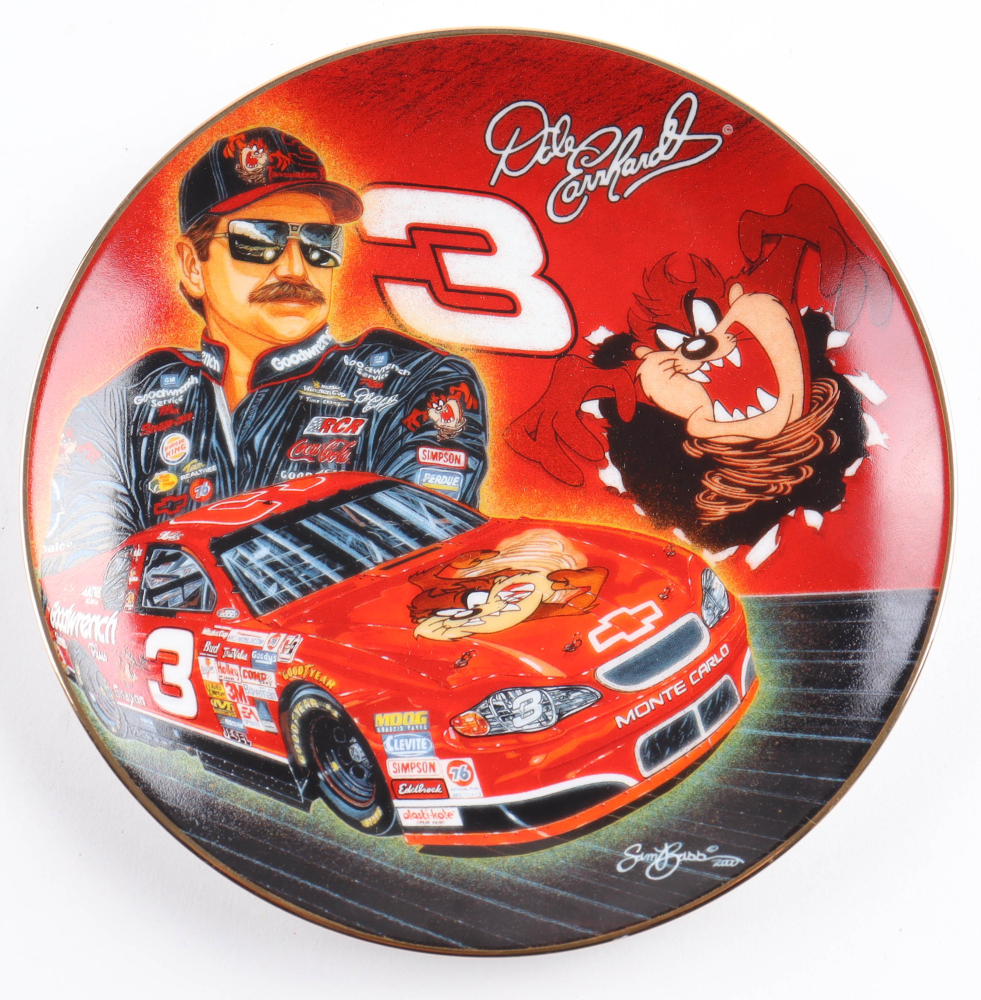 2000 NASCAR LE Dale Earnhardt 24K Porcelain Commemorative Plate ...