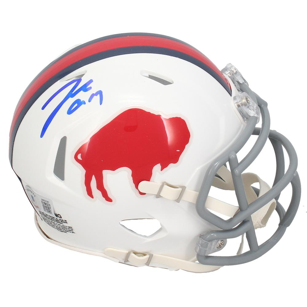 Josh Allen Signed Bills Throwback Alternate Speed Mini Helmet (Beckett ...