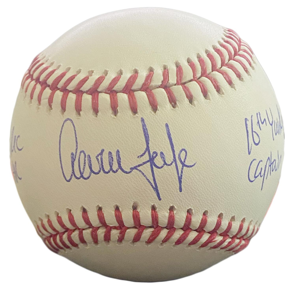 Aaron Judge Signed LE OML Inscribed "AL Rec 62 HR" & "16th Yankee ...