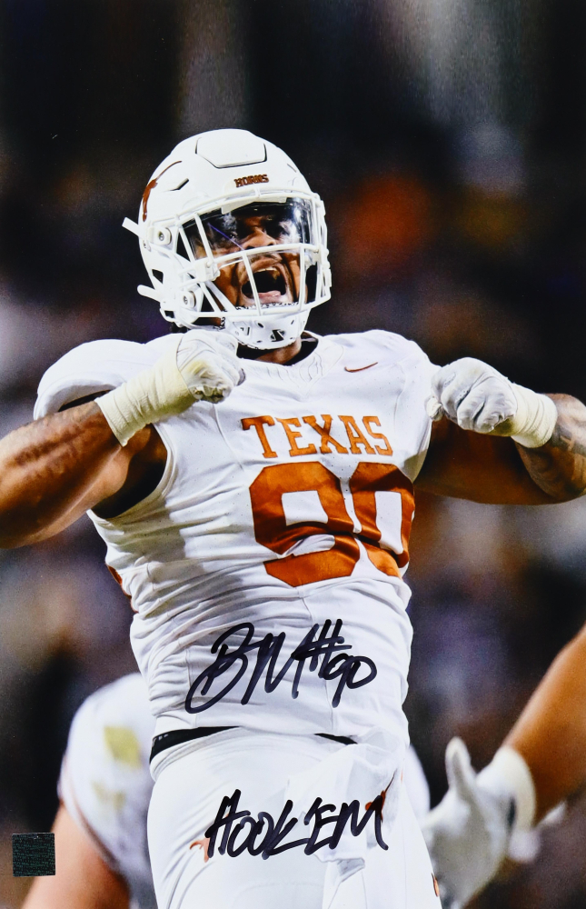Byron Murphy II Signed Texas Longhorns 11x17 Photo Inscribed "Hook 'Em ...