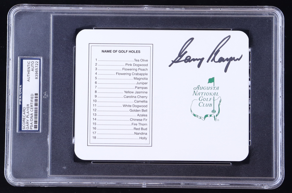 Gary Player Signed Augusta National Golf Club Scorecard (PSA ...