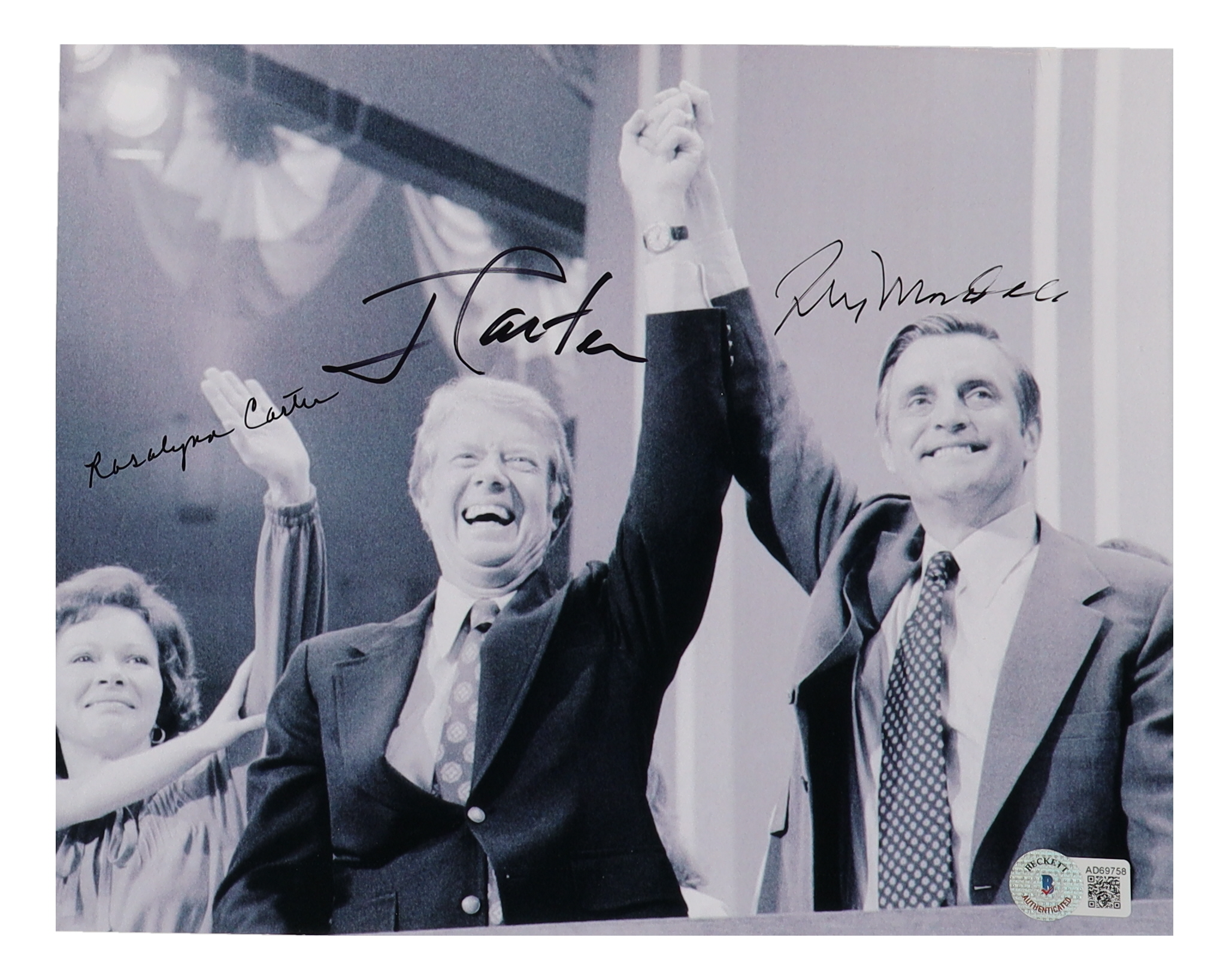 Jimmy Carter, Rosalynn Carter & Walter Mondale Signed 8x10 Photo ...