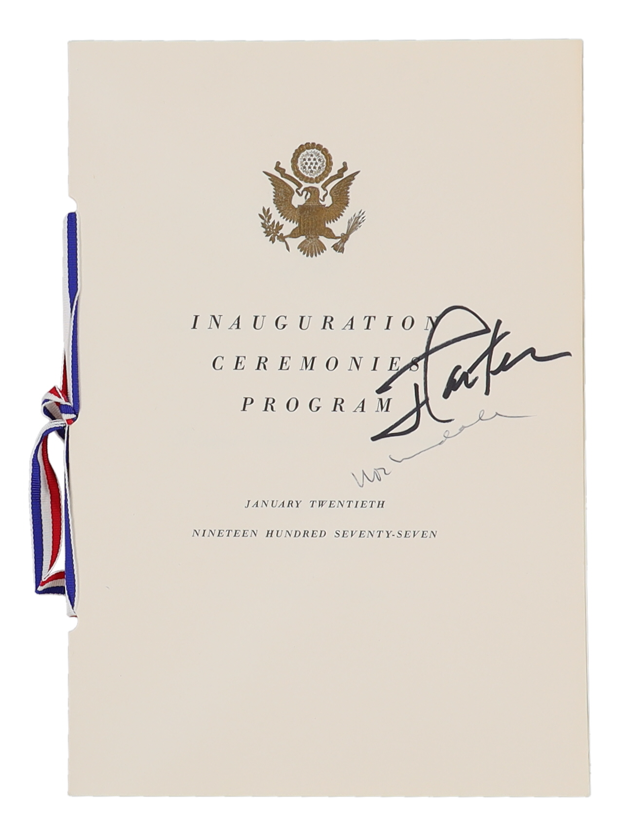 Walter Mondale & Jimmy Carter Signed 1977 Inauguration Program (Beckett ...