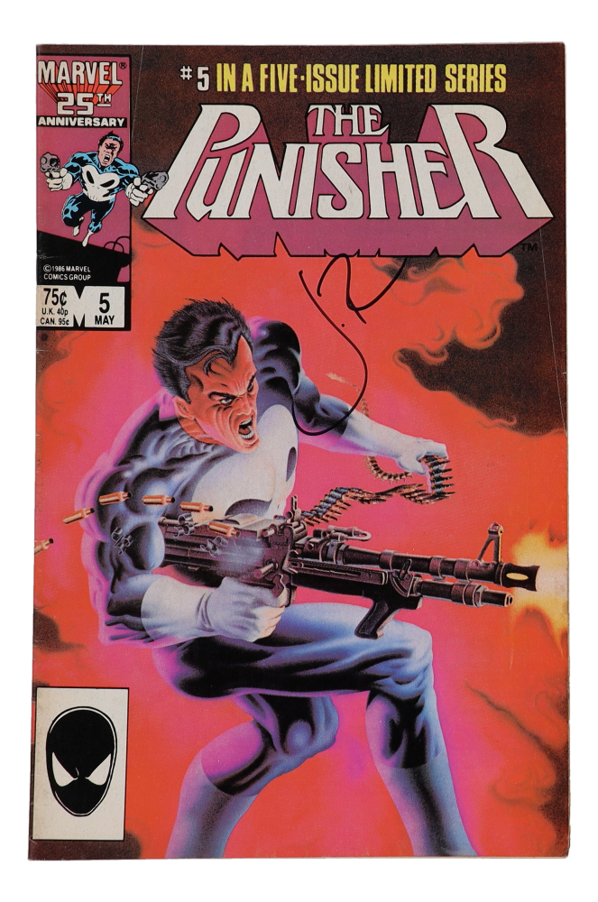 Jon Bernthal Signed 1986 "The Punisher" Vol. 1 No. 5 Marvel Comic Book ...