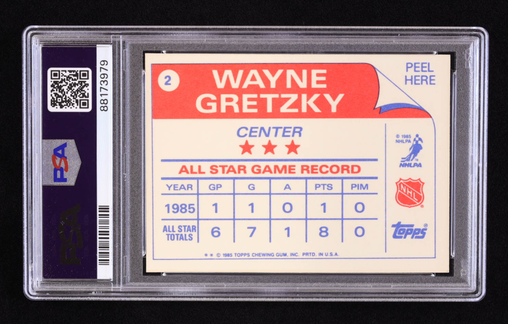 Wayne Gretzky 1985-86 Topps Sticker Inserts #2 (PSA 6) | Pristine Auction