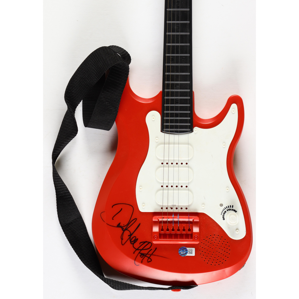 David Lee Roth Signed 31" Electric Toy Guitar (Beckett) | Pristine Auction