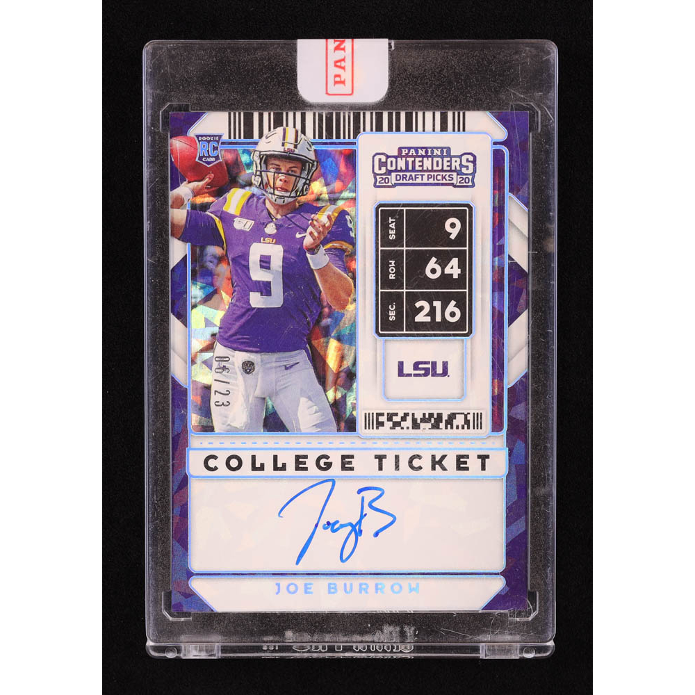 Joe Burrow 2020 Panini Contenders Draft Picks Cracked Ice Autographs ...