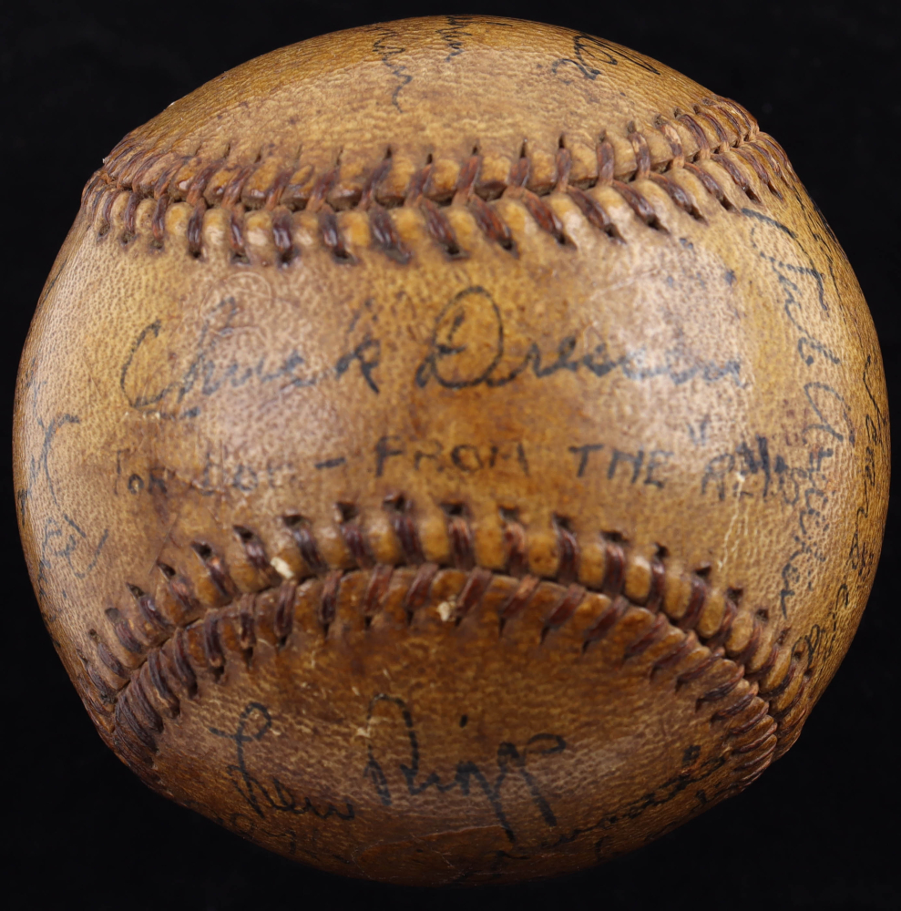 1936 Reds Baseball Team-Signed by (20) with Kiki Cuyler, Ernie Lombardi, Chuck Dressen, Tom ...