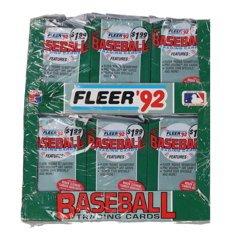 1992 Fleer Baseball Jumbo Box with (24) Packs | Pristine Auction
