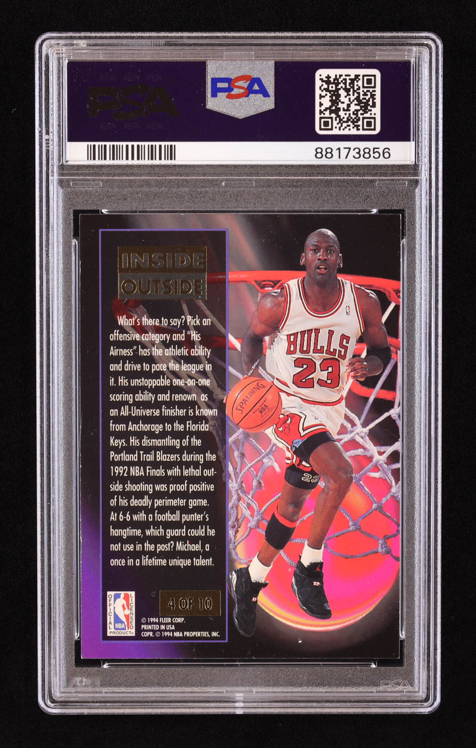 Michael Jordan 1993-94 Ultra Inside/Outside #4 (PSA 5) | Pristine Auction