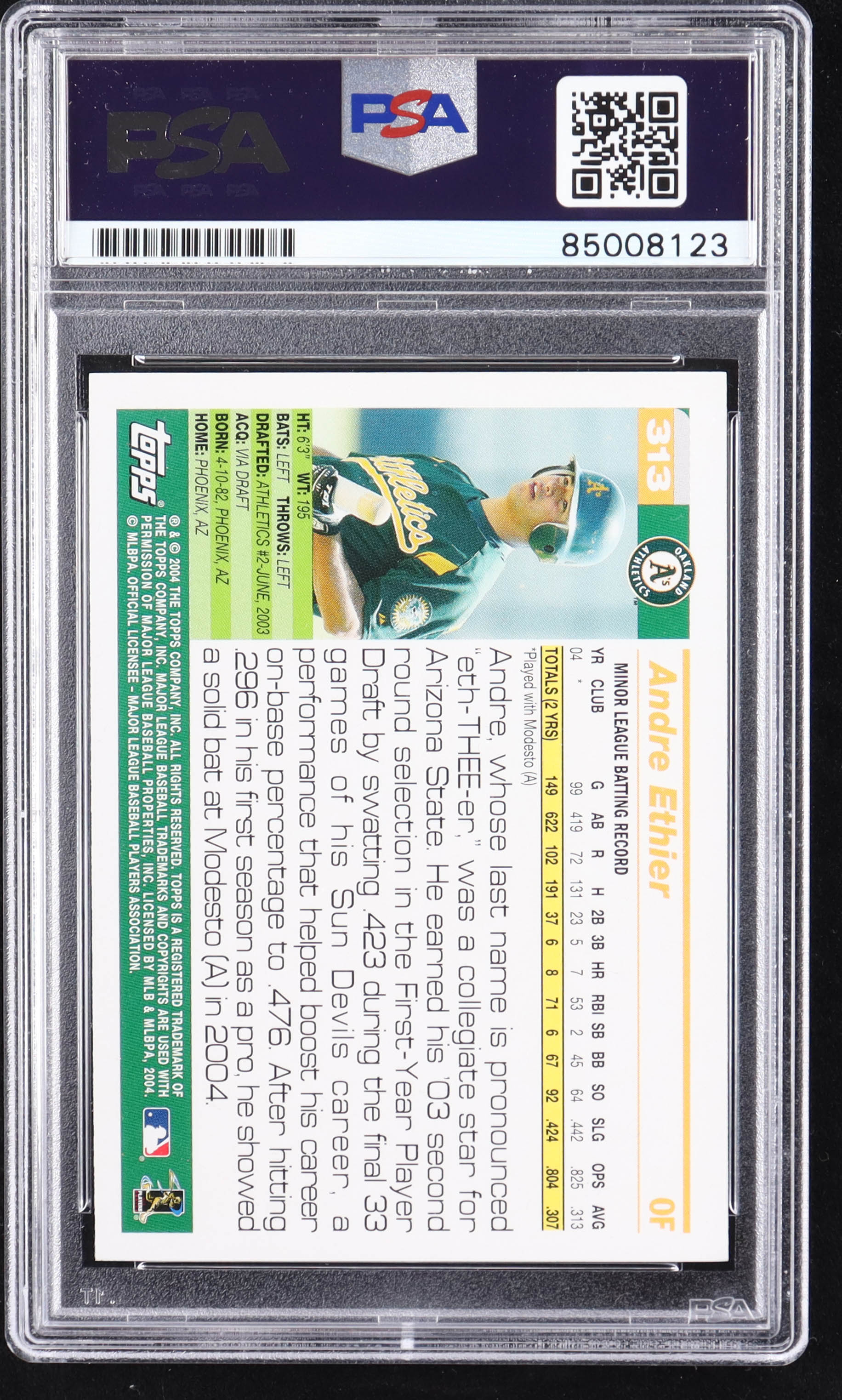 Andre Ethier Signed 2005 Topps #313 FY RC (PSA) | Pristine Auction