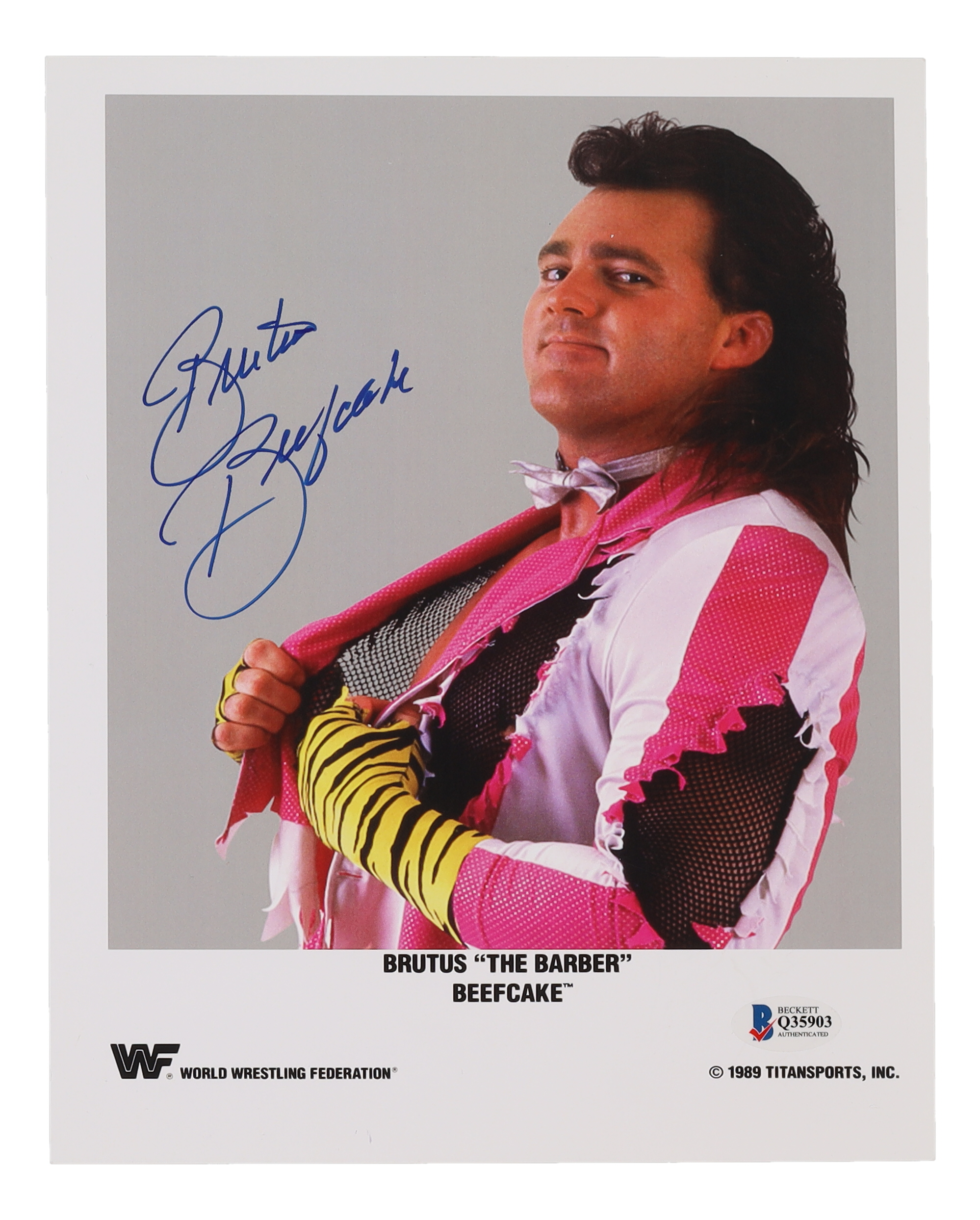 Brutus Beefcake Signed WWE 8x10 Photo (Beckett) | Pristine Auction