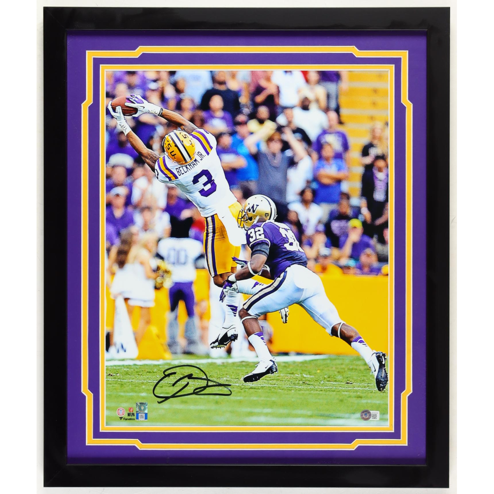 Odell Beckham Jr. Signed LSU Tigers Custom Framed Photo Display ...