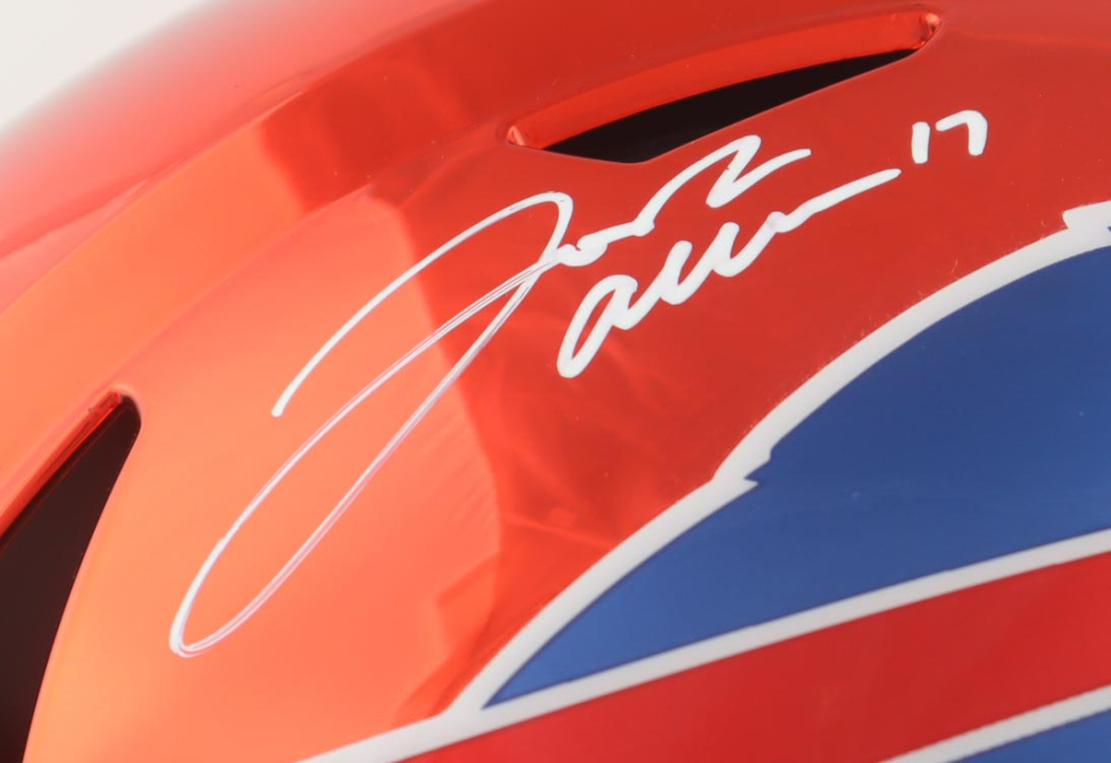 Josh Allen Signed Bills Full-Size Authentic On-Field Chrome Alternate ...