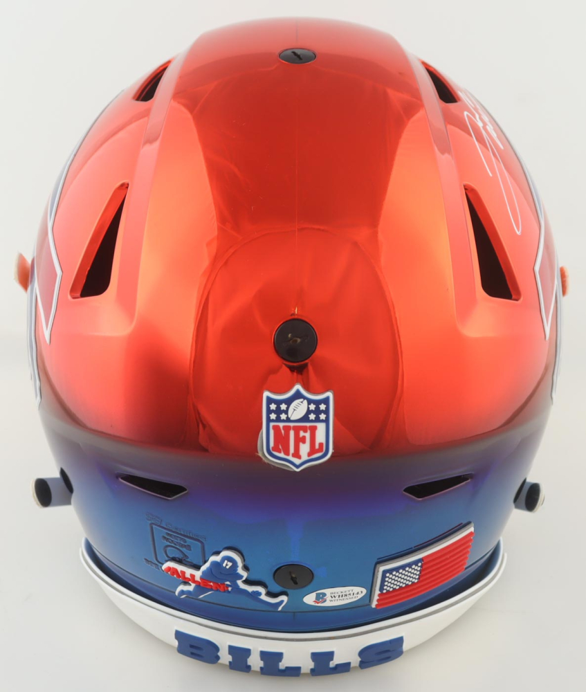 Josh Allen Signed Bills Full-Size Authentic On-Field Chrome Alternate ...