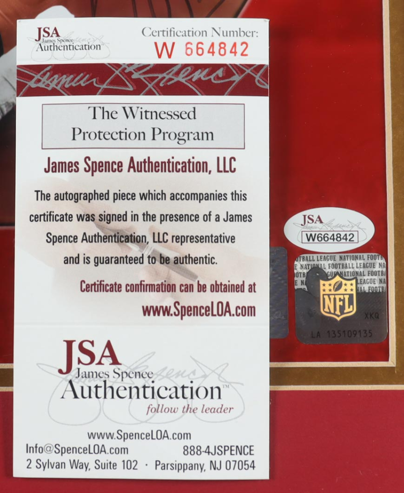 49ers "Hall of Famers" Custom Framed Photo Display Signed By (10) With ...