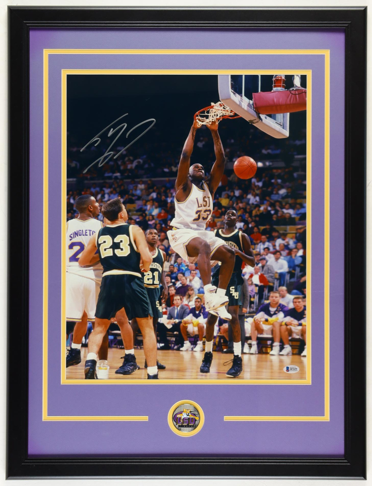 Shaquille O'Neal Signed LSU Tigers Custom Framed Photo (Beckett ...