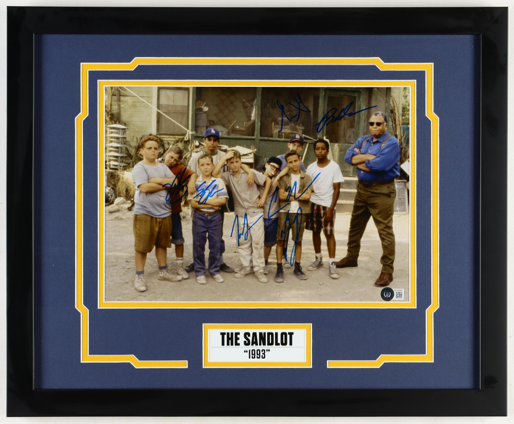 "The Sandlot" Custom Framed Photo Cast-Signed by (7) with Tom Guiry ...