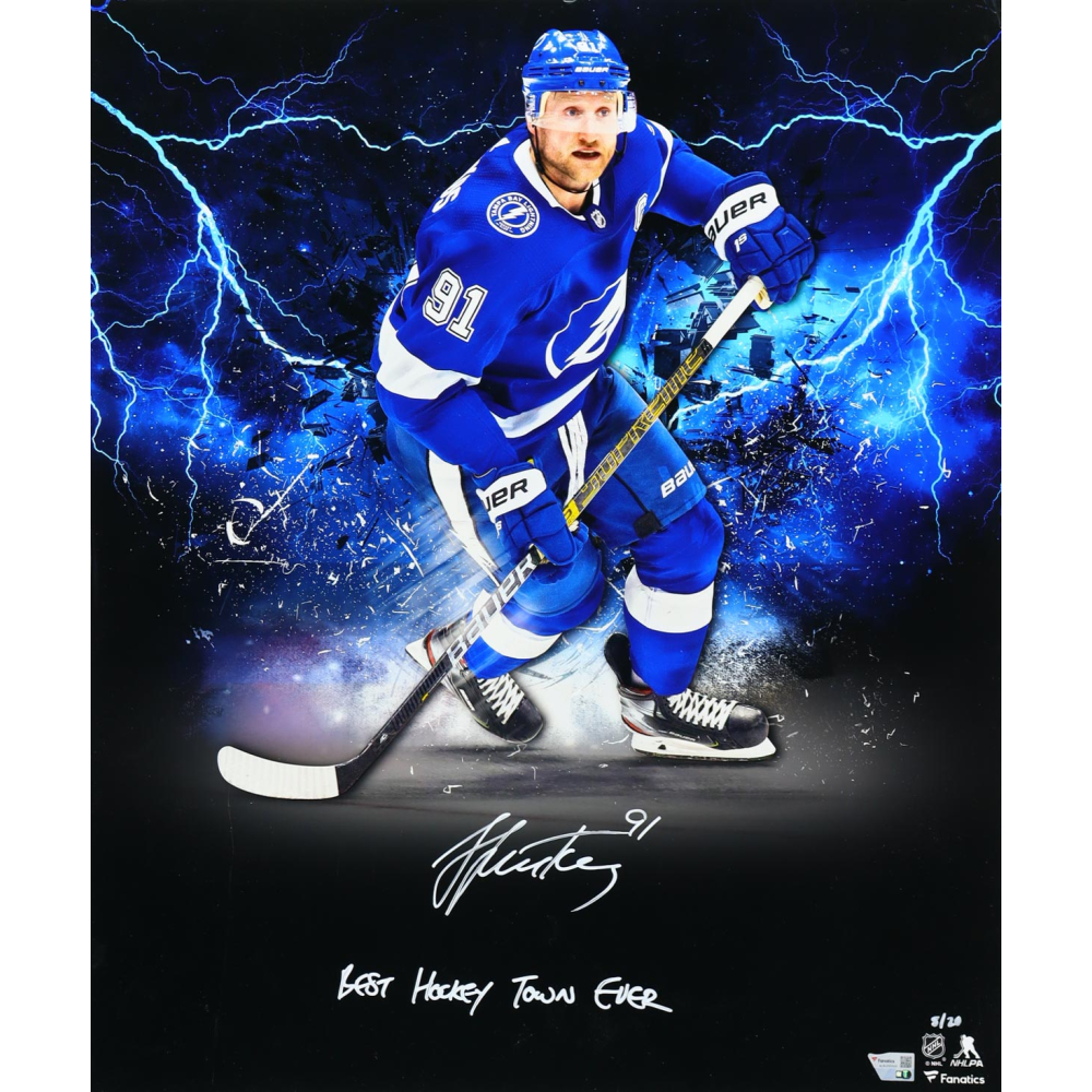 Steven Stamkos Signed LE Lightning 20x24 Photo Board Inscribed "Best ...