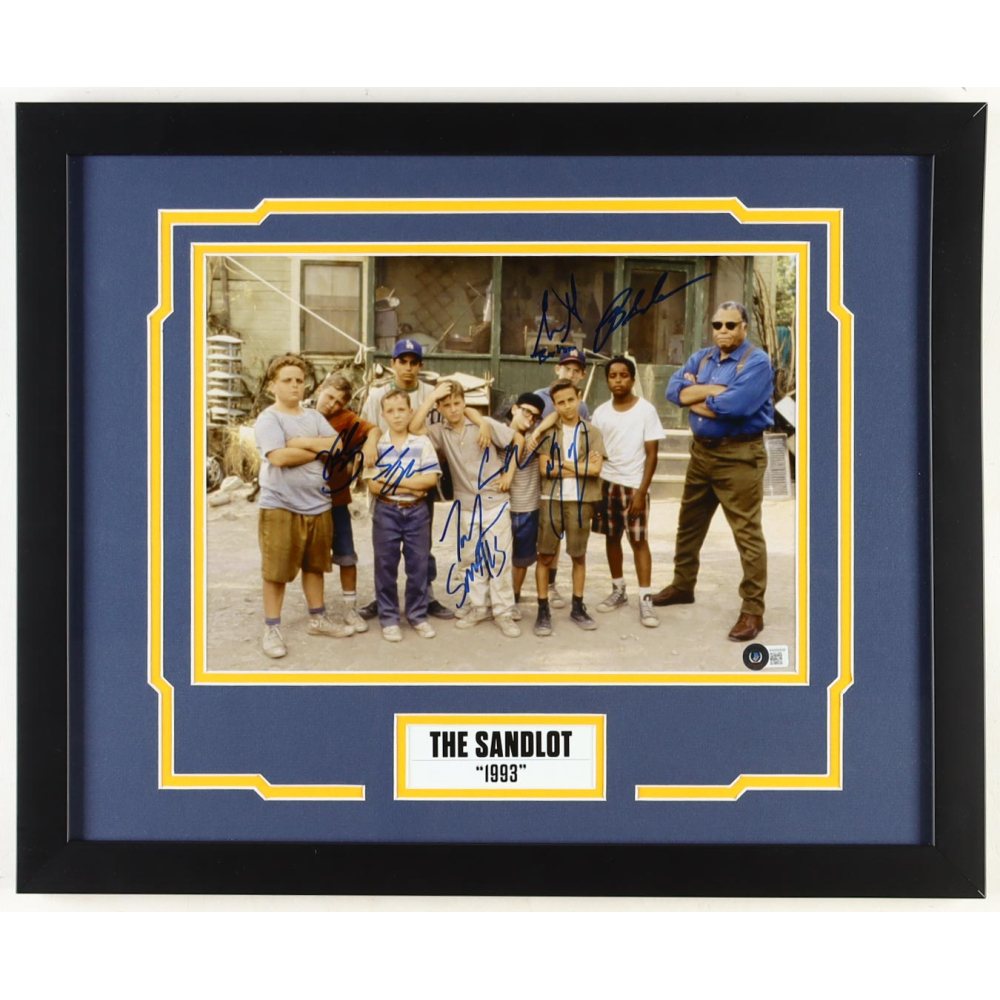 "The Sandlot" Custom Framed Photo Cast-Signed by (7) with Tom Guiry ...