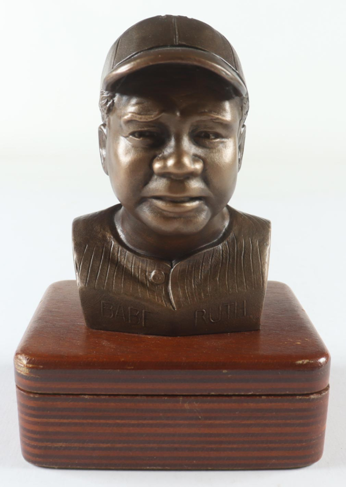 Babe Ruth Yankees Bust Statue Box With Wood Base | Pristine Auction