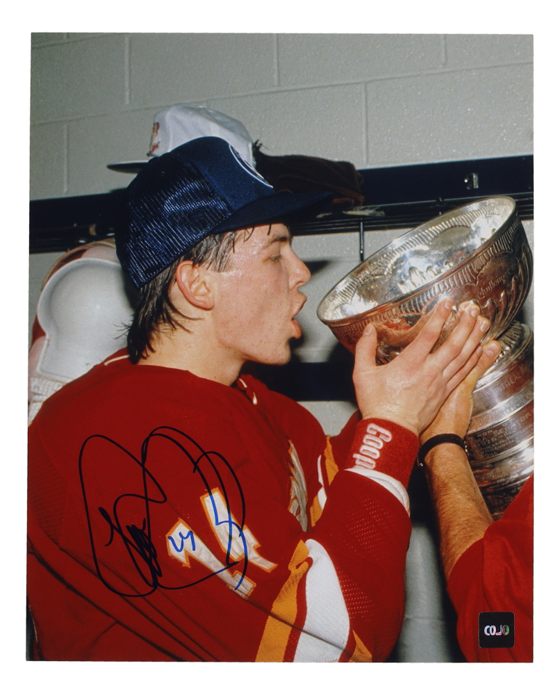 Theoren "Theo" Fleury Signed "Flames" 8x10 Photo (COJO) | Pristine Auction