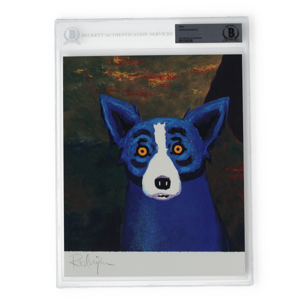 George Rodrigue Signed "Blue Dog" 8x10 Print (BAS) | Pristine Auction